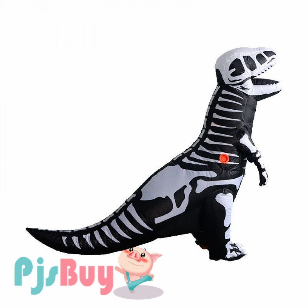 Inflatable Skeleton Dinosaur T Rex Halloween Costumes For Adults & Kids ...